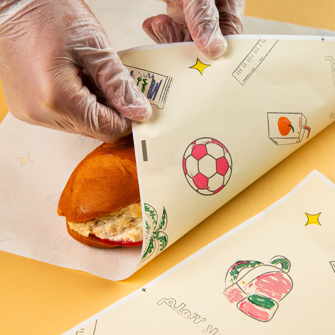 Sandwich Wrapping Paper - ABC School- 50pcs – The Dana Store